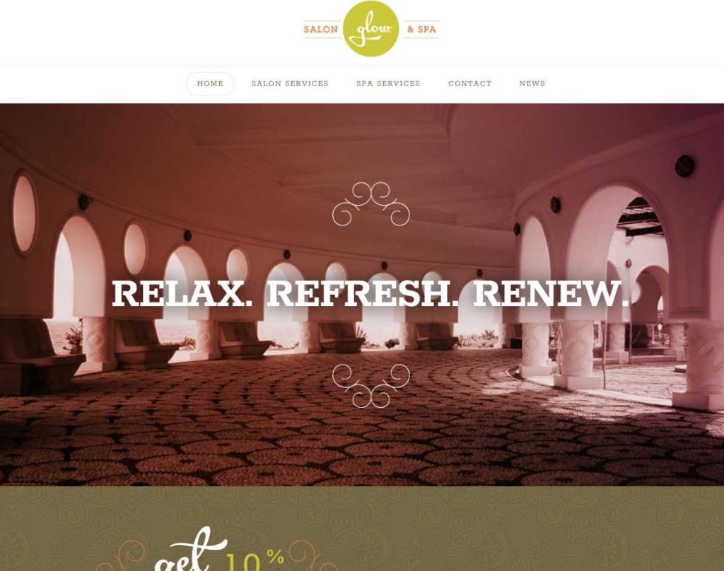 Salon and Spa Website Design Example | VPM Corp Website Design
