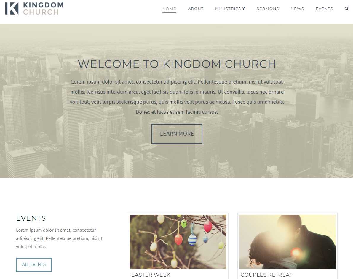 Church Website Design Example | VPM Corp Website Design